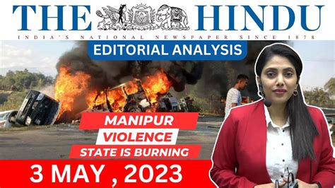 The Hindu Newspaper Editorial Analysis 03 May 2023 Editorial By