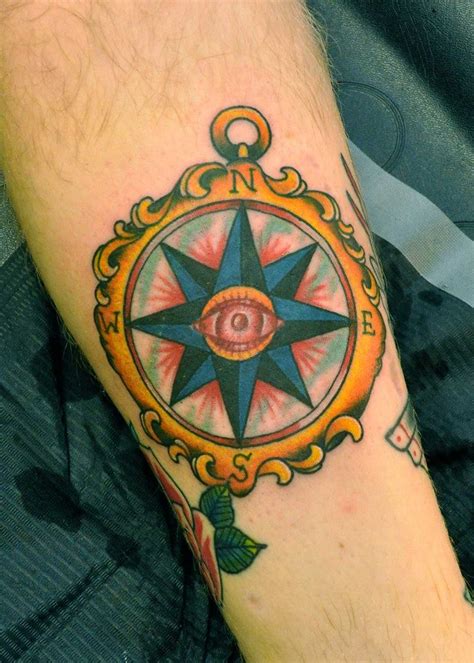 Traditional Compass Tattoo
