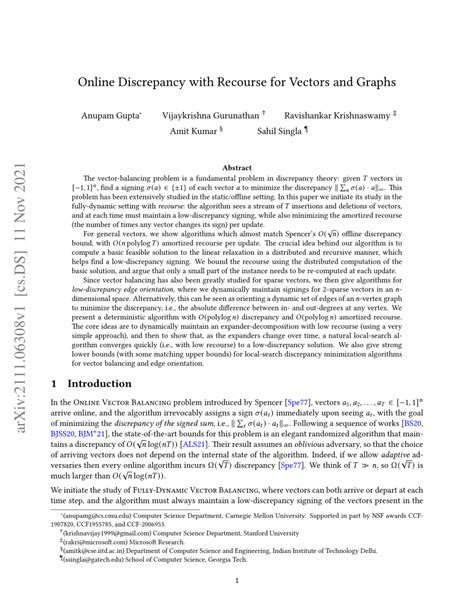 Pdf Online Discrepancy With Recourse For Vectors And Graphs