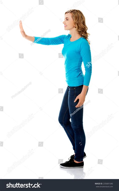 Happy Adult Person Touch Screen Images Stock Photos D Objects Vectors Shutterstock