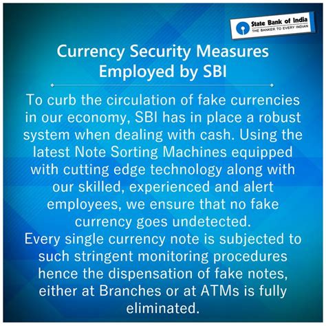 Currency Security Measures By Sbi