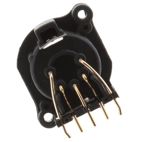Conector Macho Xlr Curvo De 5 Pines Pines De Cobre Luz De Escenario