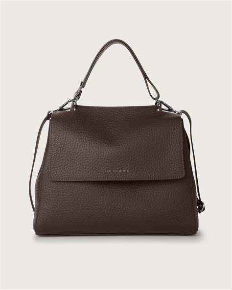 Orciani Borsa Sveva Soft Media A Spalla In Pelle Con Tracolla Colore T