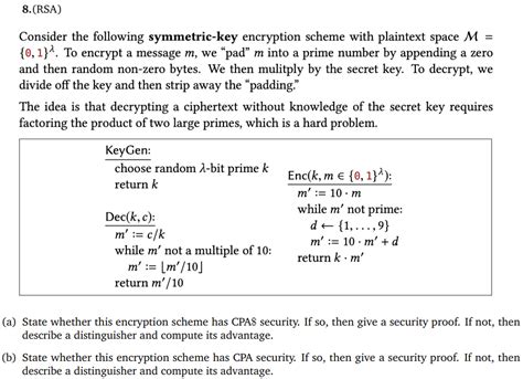 Solved Consider The Following Symmetric Key Encryption Chegg