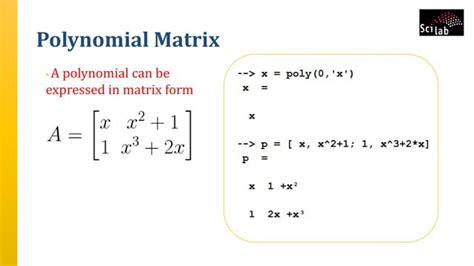 Polynomials In Scilab Ppt