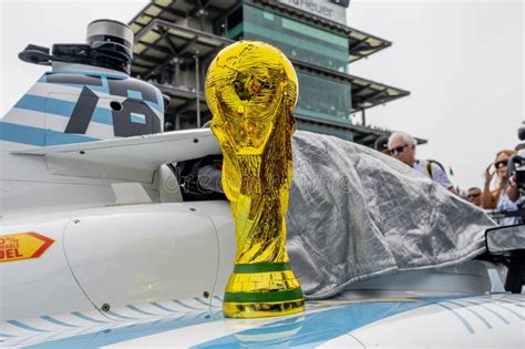 Indycar Series May 28 Indianapolis 500 Fifa World Cup Trophy Editorial