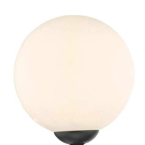 Cohen Matt Black 1 Light Wall Light With Opal Glass