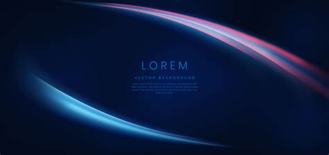 추상적 인 기술 진한 파란색 배경에 파란색과 빨간색 곡선을 빛나는 미래 지향적 인 곡선 가리기에 대한 스톡 벡터 아트 및 기타 이미지 가리기 가상현실 개념 Istock