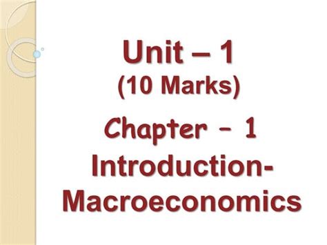 Introduction To Macroeconomics Ppt