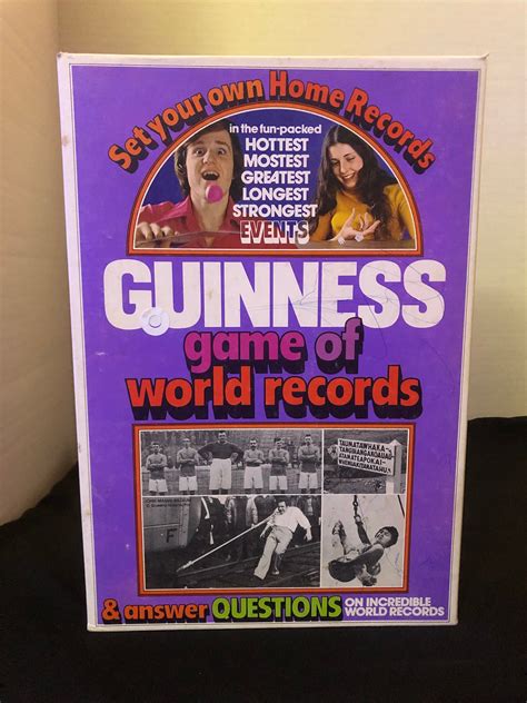 Guniess Book Of World Records Juego 1975 Etsy