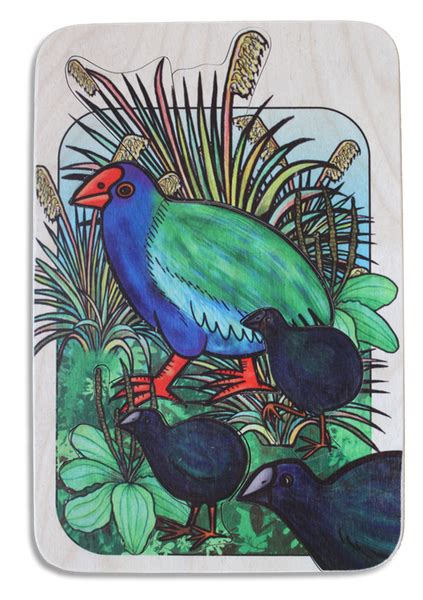 Takahe And Chicks Puzzle Kiwi Made Toys