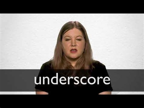 UNDERSCORE Definition And Meaning Collins English Dictionary
