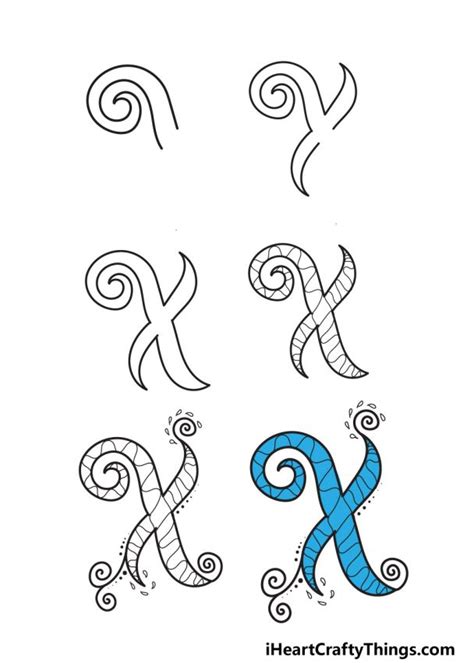 Fancy Letter X Draw Your Own Fancy Letter X In 6 Easy Steps