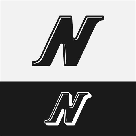 Premium Vector Letter Initial N Dash Logo Design Template