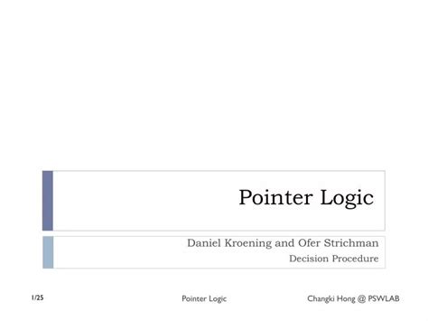 Ppt Pointer Logic Powerpoint Presentation Free Download Id2611197
