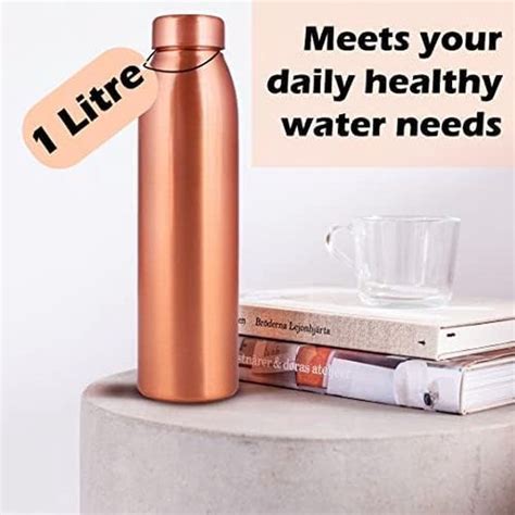 Een Eenvoudige Koperen Fles Van 1 Liter Een 100 Zuivere Koperen