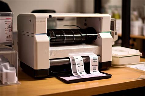 Lab Label Printer A Label Printer With Rolls Of Lab Tape Stock