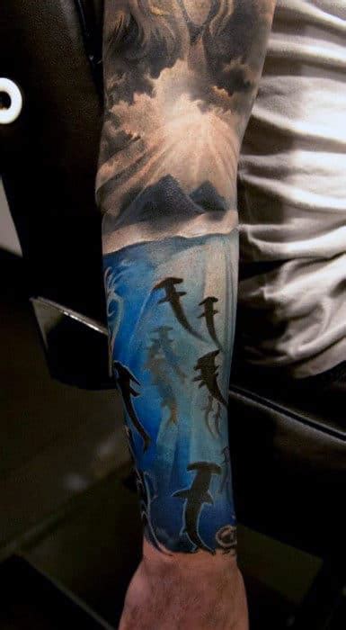 30 Shark Tattoo Sleeve Designs