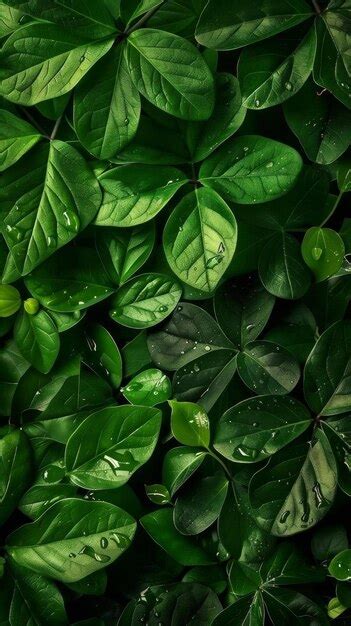 Lush Foliage With Patterns Premium Ai Generated Image