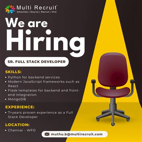 Hiring Fullstackdeveloper Chennaijobs Python React Aws Devops Careeropportunity Muthu
