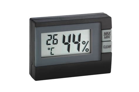 TFA Digital Thermo Hygrometer Black Gino Guitars
