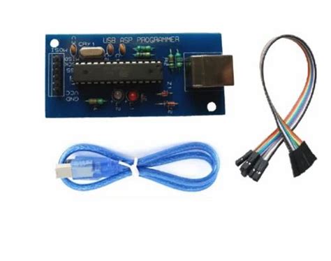 8051 and avr usb asp programmer at89sxx and avr series with usb cable and 6 pin wires at ₹ 399