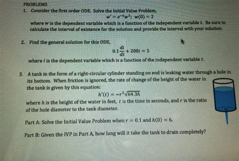 Solved Consider The First Order Ode Solve The Initial Value