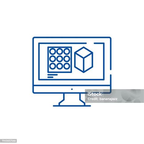 設計設計線圖示的概念設計設計平面向量符號符號輪廓插圖向量圖形及更多一組物體圖片 一組物體 傳單 創作行業 Istock