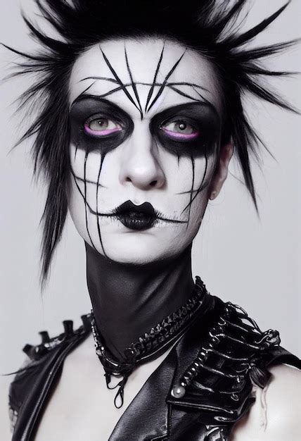 Premium Photo Portrait Of A Zombie Punk Zombie Rock Musician Hipster Zombie With Punk Hair