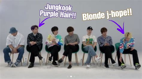 Blonde J Hope And Jungkook Purple Hair Youtube