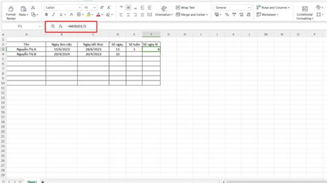 Cách Sử Dụng Hàm Int Và Mod Trong Excel đơn Giản Chi Tiết