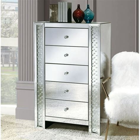 Acme Furniture Nysa Chest Of Drawers Mirrored
