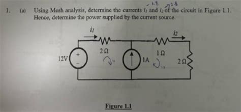 solved using mesh analysis determine the currents ii and iz