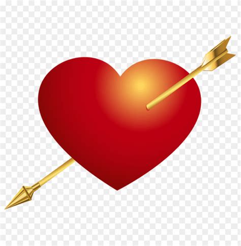 Free Download Hd Png Red Heart With Arrow Png Images Background