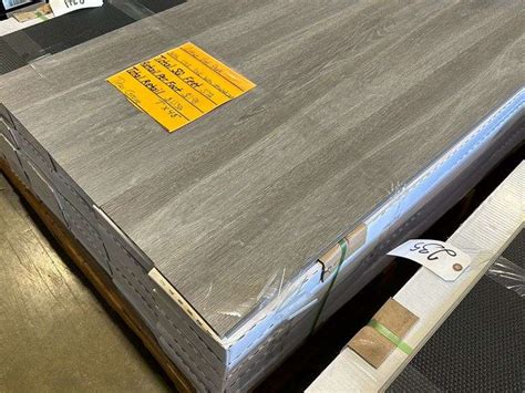 Titan Greige Vinyl Plank Flooring 7x 48 Sq Ft 572 Aumann Auctions Inc
