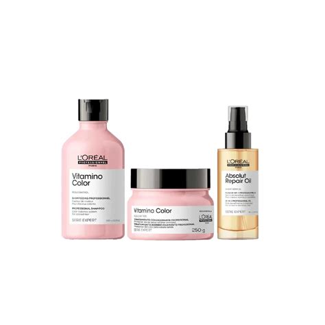 Kit Loreal Professionel Vitamino Color And Absolut Repair Oil 3 Produtos