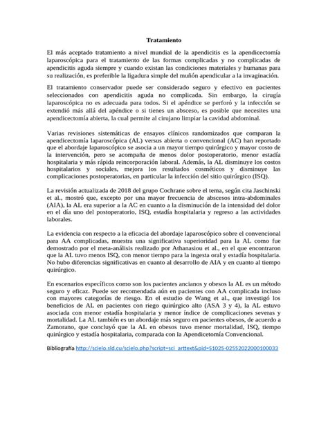 Tratamiento Apendicectomia Pdf