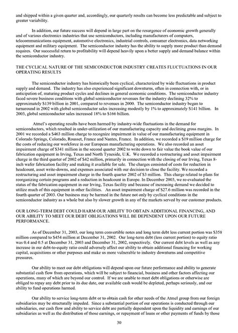 Atmel 2003 Annual Report