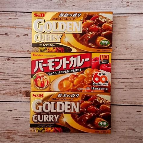 Sandb ゴールデンカレー中辛 バーモントカレー甘口 【合計3箱】申請の通販 By Handwork｜ラクマ