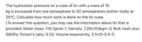 Solved Considering The Process Is Isothermal How Do You