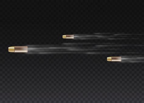 Premium Vector Realistic Flying Bullet In Motion Gunshots Bullet In