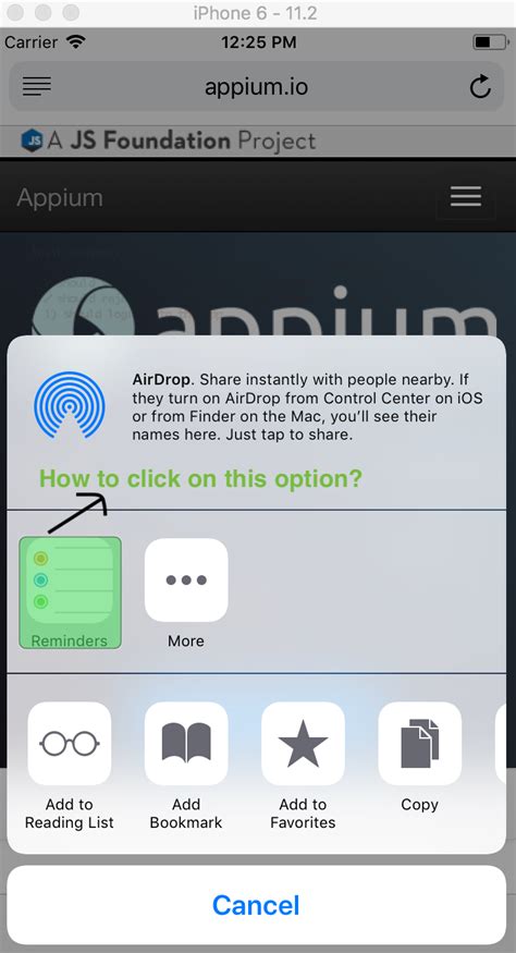 How To Automate ‘share In Ios Using Appium By Surapu Purushotham