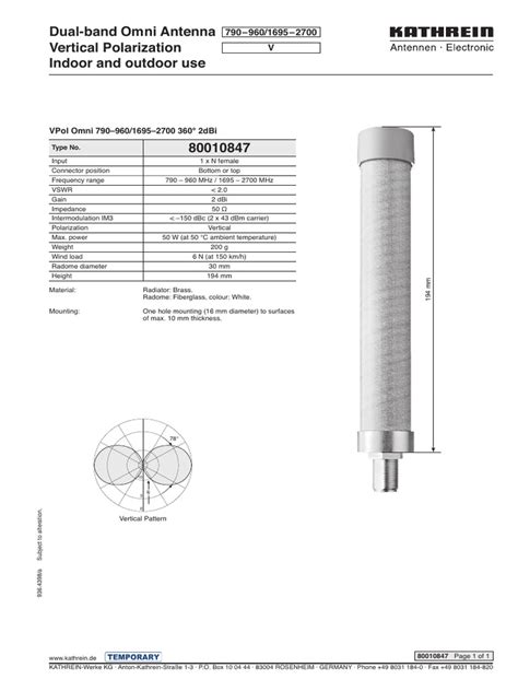 Sca 800 10847 Pdf Antenna Radio Electricity