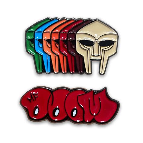 M F Doom Pin Set Enamel Pin 3d Printing By Muckychris