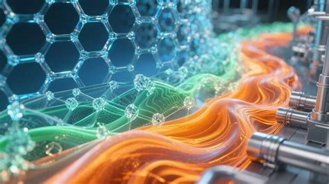 Free Molecular Flow Visualization Image Molecular Hexagonal Lattice