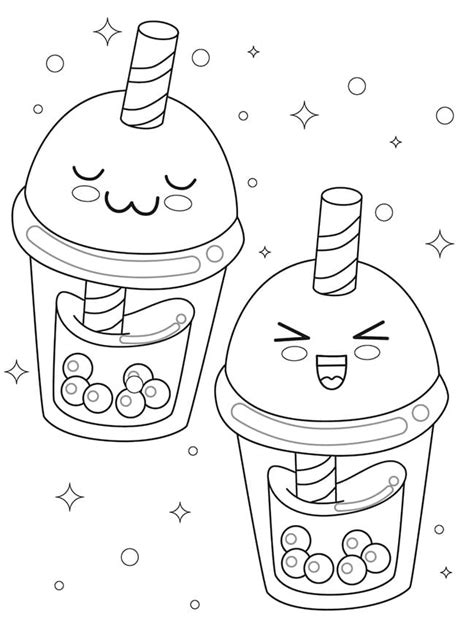 Tranh Tô Màu Trà Sữa Cute Và Ngon Lành Cho Bé