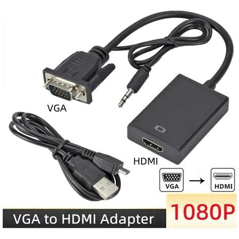 Conversor Adaptador VGA Para HDMI PC TV Shopee Brasil