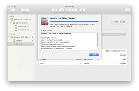 external backup disc suddenly can t mount macrumors forums