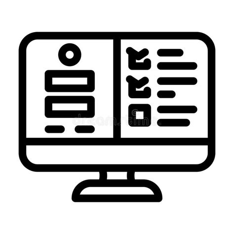 Usability Testing Ux Ui Design Line Icon Vector Illustration Stock Illustration Illustration