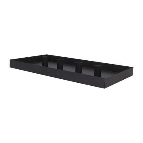 Magnetic Candle Tray 42x22 Cm Matt Black Including Candle Hol
